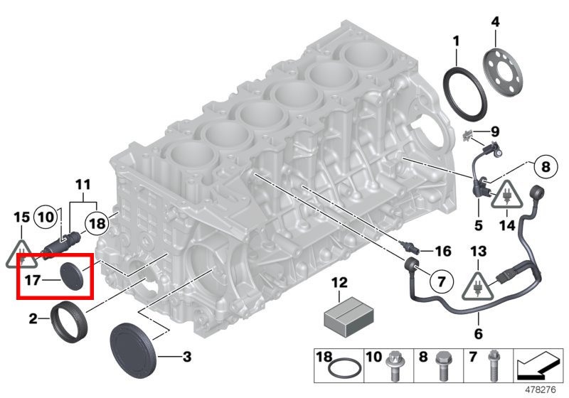 ฝาปิด หมายเลขชิ้นส่วน: 11117615131 7615131 - sseuroparts