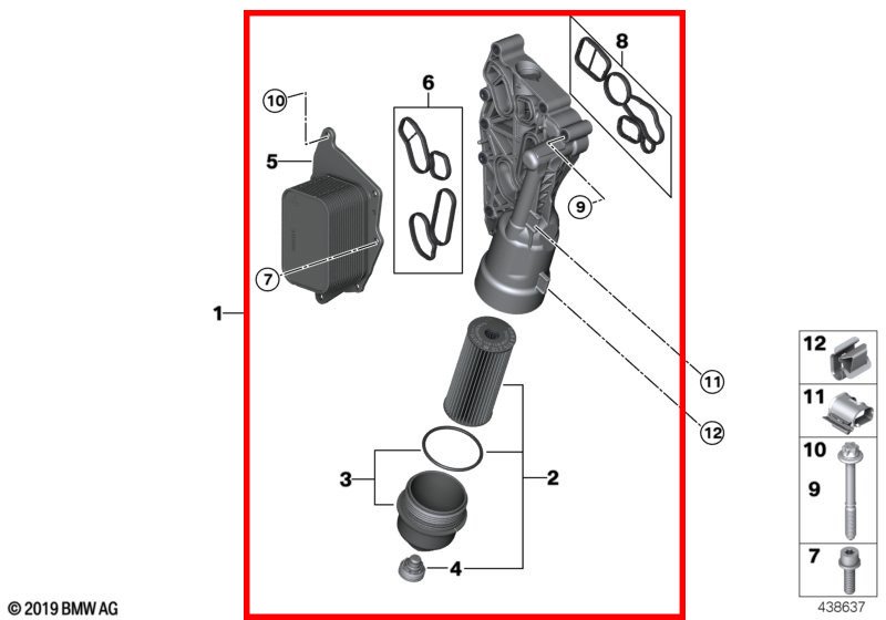 กรองน้ำมันหล่อลื่น หมายเลขชิ้นส่วน:11428585235 8585235 - sseuroparts