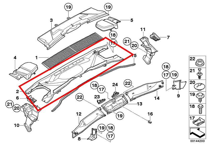 ตัวเรือนไมโครฟิลเตอร์ส่วนล่าง หมายเลขชิ้นส่วน: 64316924277 6924277 เก่า ...