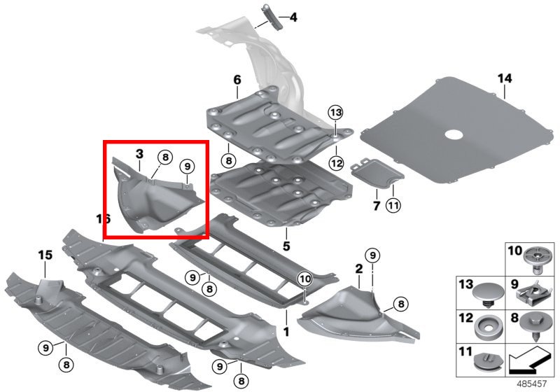 Deflector lip right Part number: 51718054282 8054282 - sseuroparts