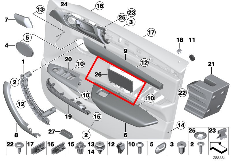 Trim, handle recess Part number: 51417250307 7250307 - sseuroparts