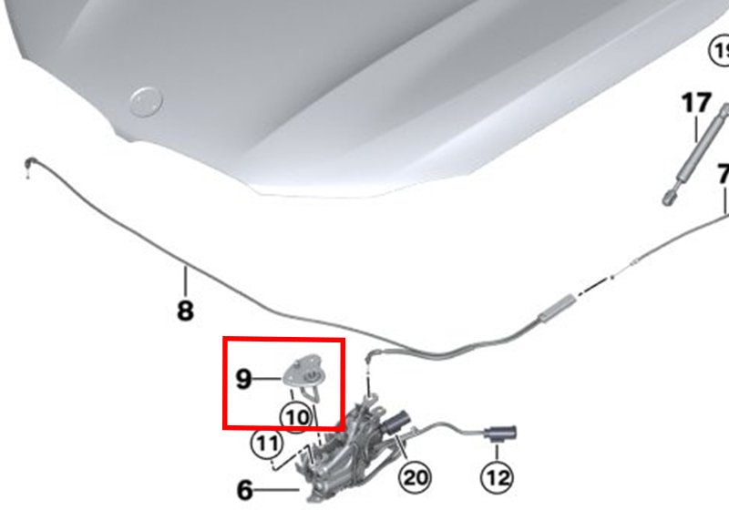 Lock top part Part number: 51237347412 7347412 - sseuroparts