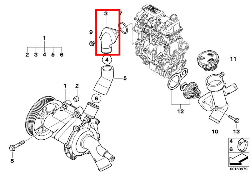 Exchange flange union Part number: 11512465014 2465014 - sseuroparts