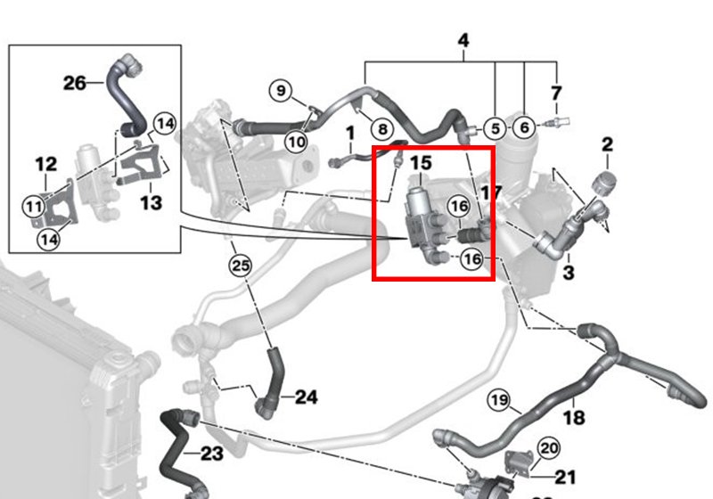 วาล์วเปลี่ยนทาง หมายเลขชิ้นส่วน: 11538572508 8572508 - sseuroparts