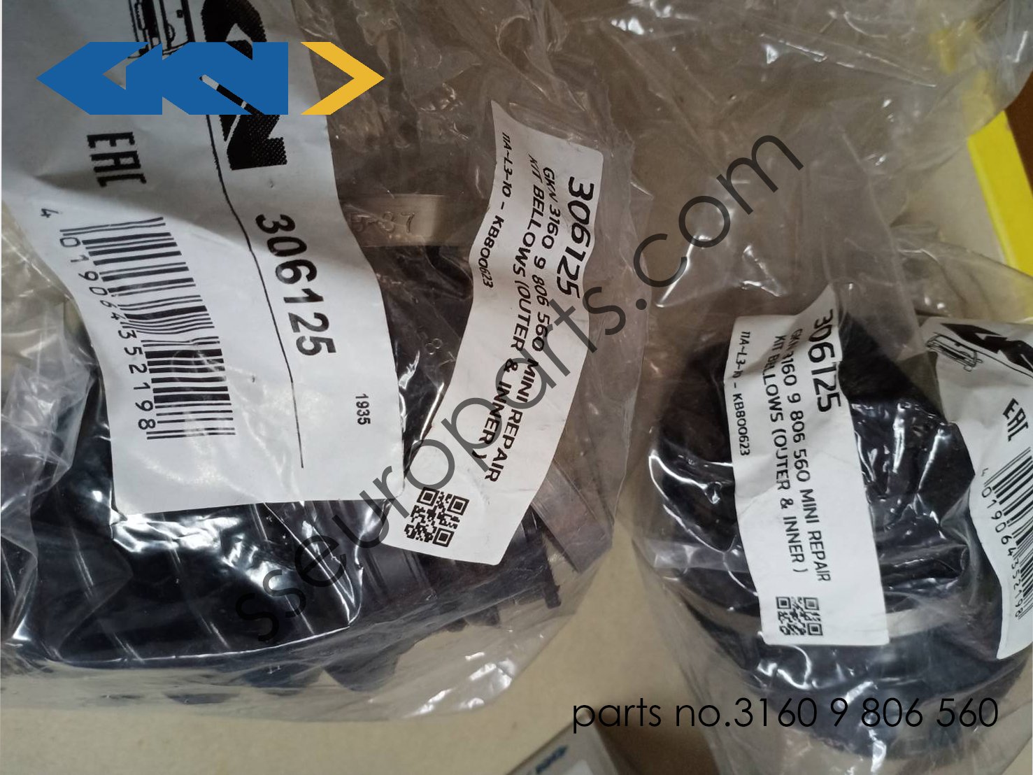 Repair kit bellows, exterior Part number: 31609806560 9806560 GKN ...