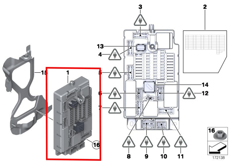 Fuse box SPEG high Part number: 61353457582 3457582 - sseuroparts