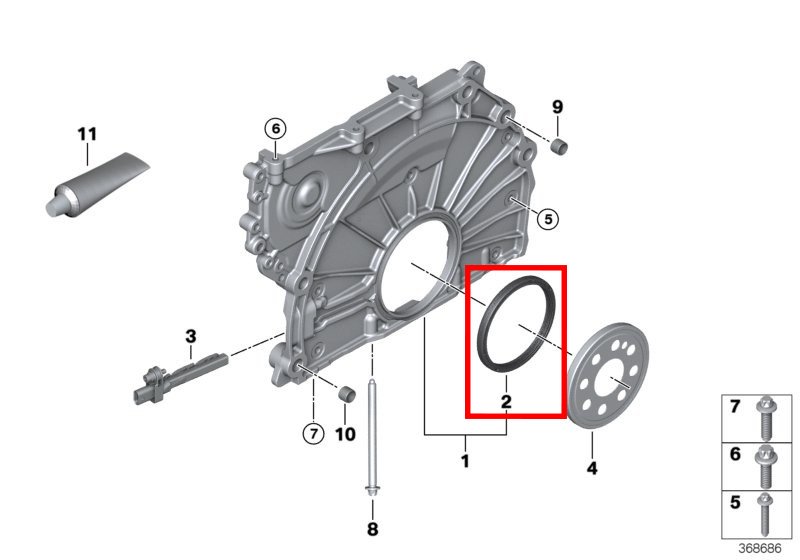 Shaft seal Part number: 11148602594 8602594 - sseuroparts