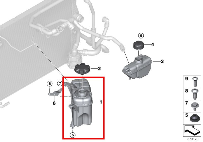Expansion tank Part number: 17132284600 2284600 - sseuroparts