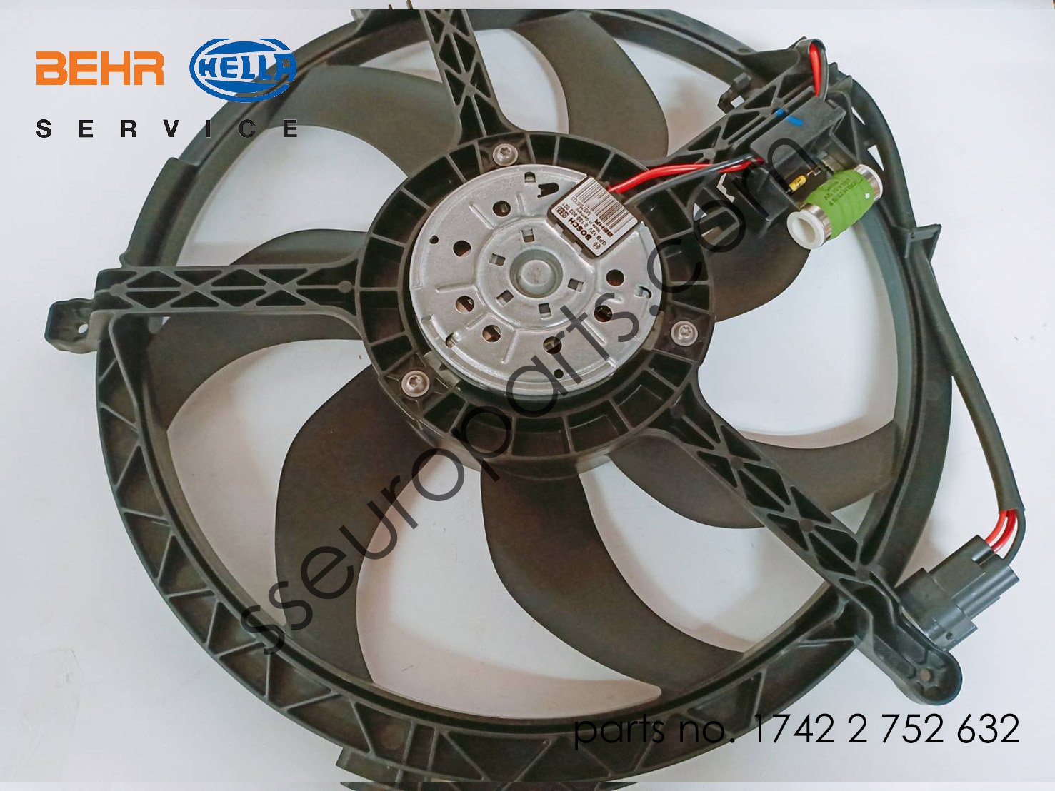 Fan housing with fan Part number: 17422752632 2752632 BEHR - sseuroparts