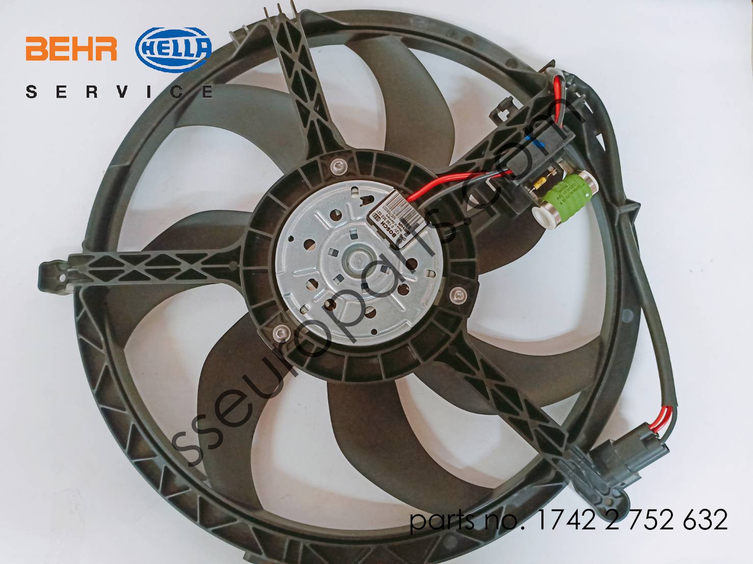 Fan housing with fan Part number: 17422752632 2752632 BEHR - sseuroparts