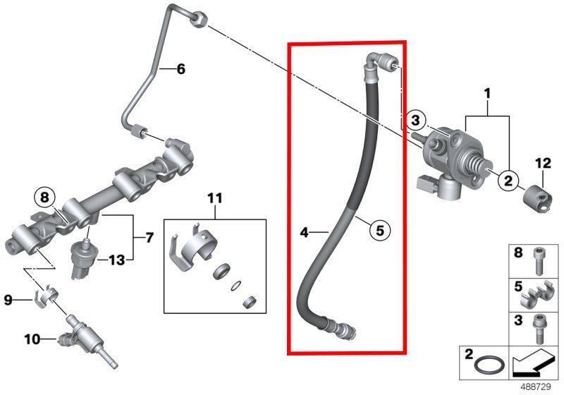 ท่อน้ำมันเชื้อเพลิง หมายเลขชิ้นส่วน: 13537600675 7600675 - sseuroparts
