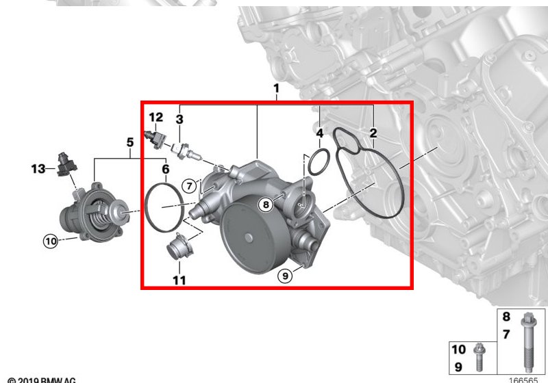 Coolant pump, mechanical Part number: 11537843738 7843738 - sseuroparts