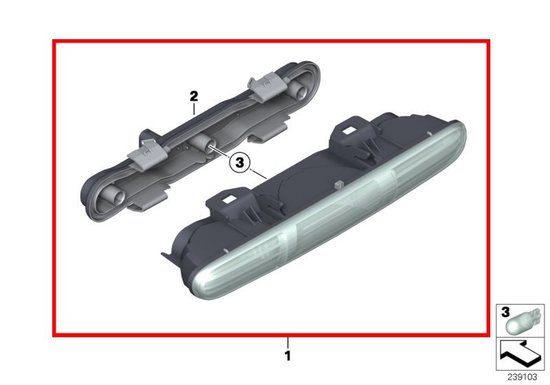 ไฟถอยหลัง, ด้านซ้าย หมายเลขชิ้นส่วน: 63247241801 7241801 - sseuroparts