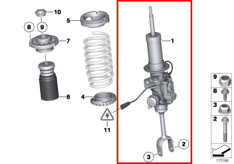 สปริง ด้านหน้าขวา หมายเลขชิ้นส่วน: 37116796932 6796932 - sseuroparts