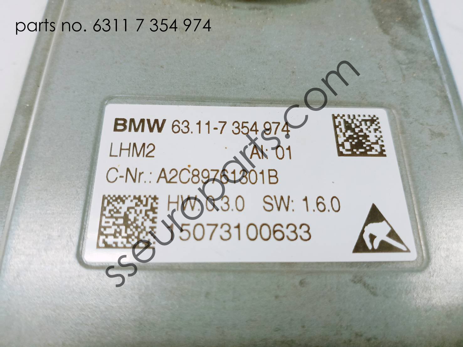 ชุดไฟหน้าไฟ LED 63117354974 7354974 - sseuroparts