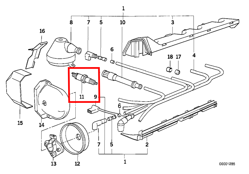 หัวเทียนไฟแรงสูง หมายเลขชิ้นส่วน: 12120037607 0037607 BOSCH PLATINUM R3 ...