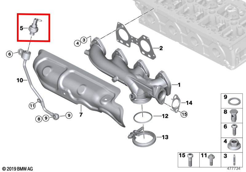 Exhaust pressure sensor 13628570936 8570936 - sseuroparts