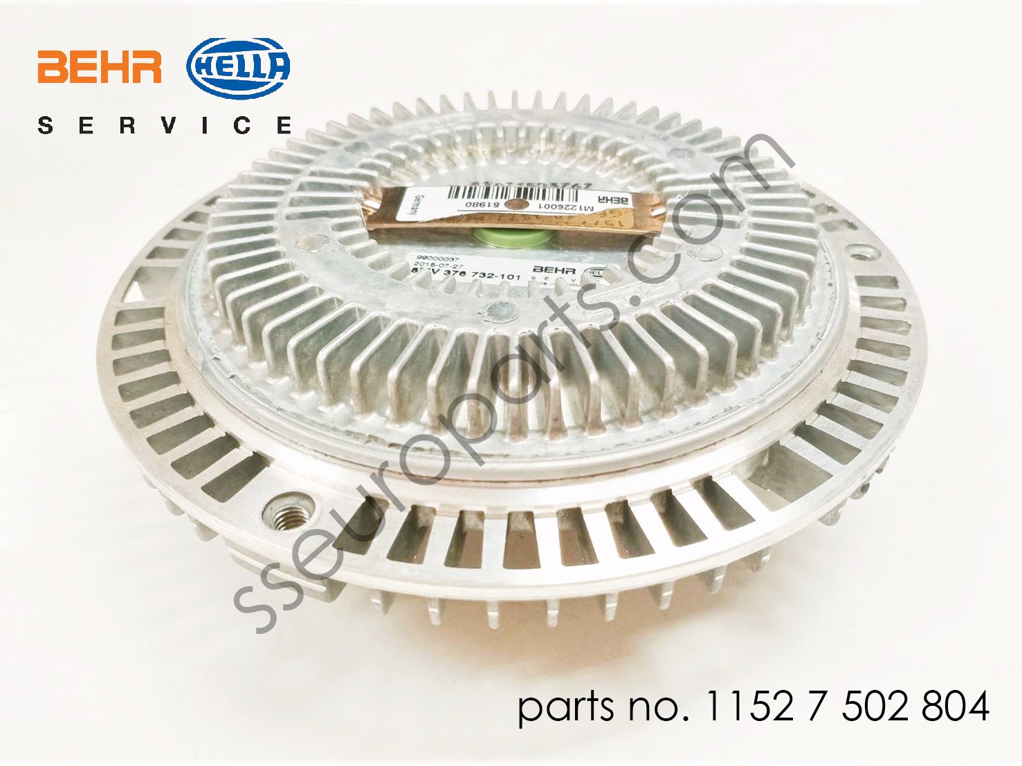 คัปปลิงพัดลม หมายเลขชิ้นส่วน: 11527502804 7502804 BEHR HELLA 8MV 376 ...