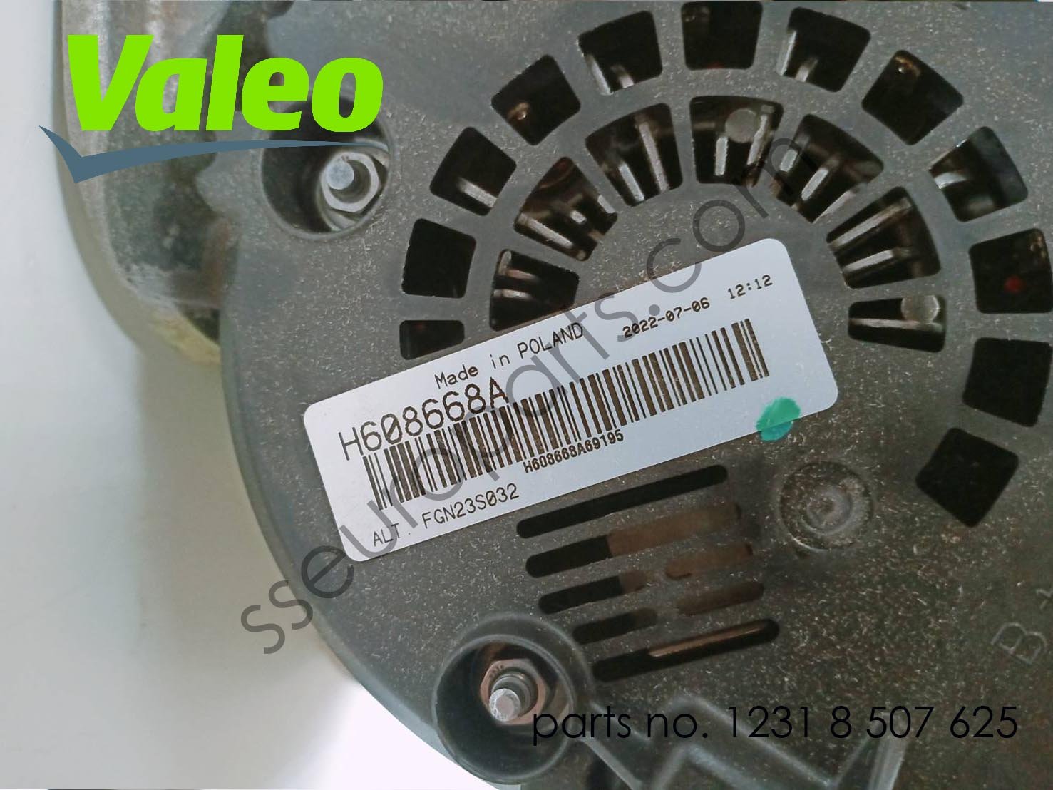 อัลเทอร์เนเตอร์ หมายเลขชิ้นส่วน: 12318507625 8507625 Valeo 439730 ...