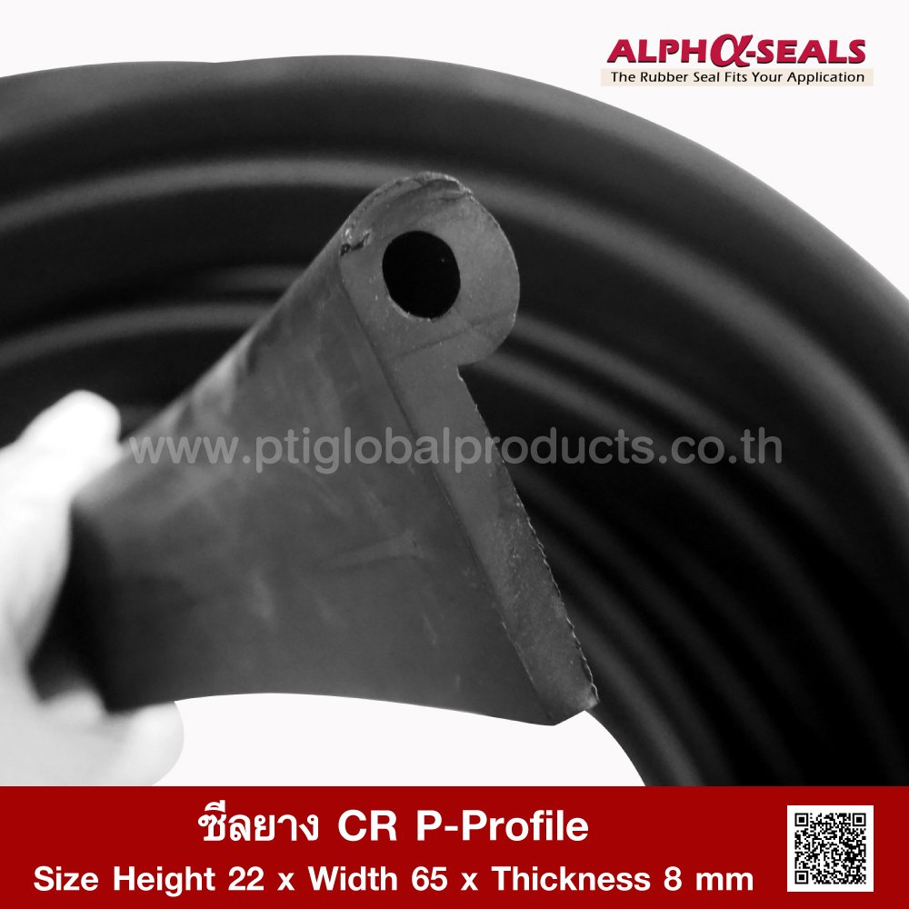 CR Rubber P-Profile 65x22mm - ptiglobalproducts