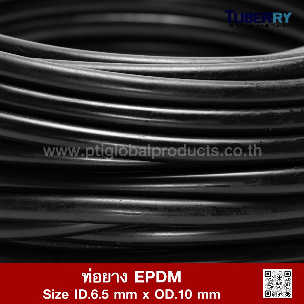 EPDM Rubber Tubing ID.6.5 x OD.10 mm - ptiglobalproducts