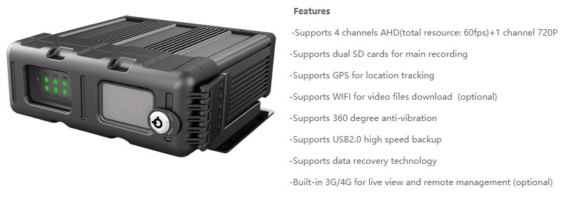 M1-SH0401-4G-SD Streamax Mobile DVR MDVR - aimgroup