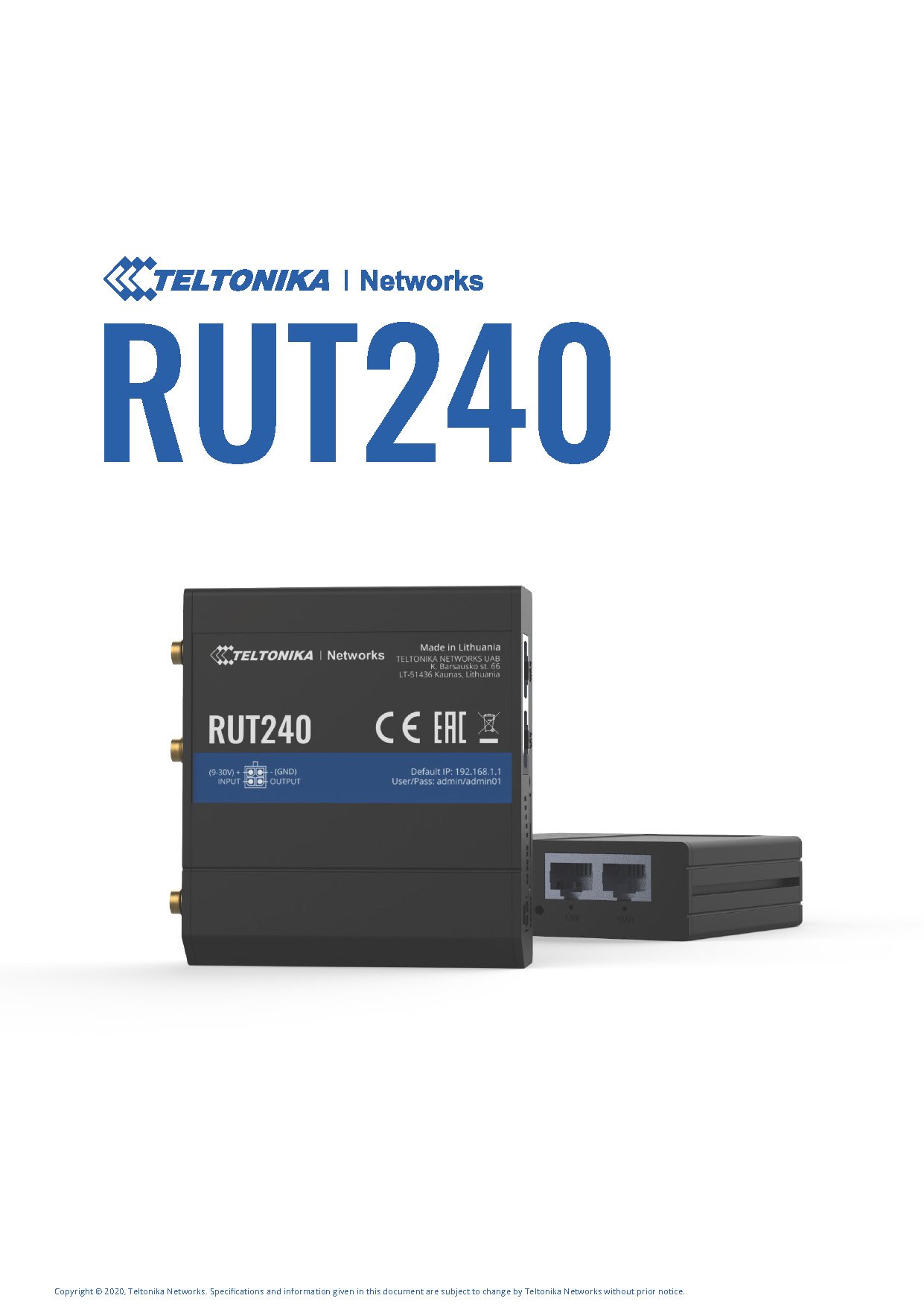 TELTONIKA RUT240 4G Router ราคาพิเศษ 7,850.- จัดส่งฟรี - aimgroup