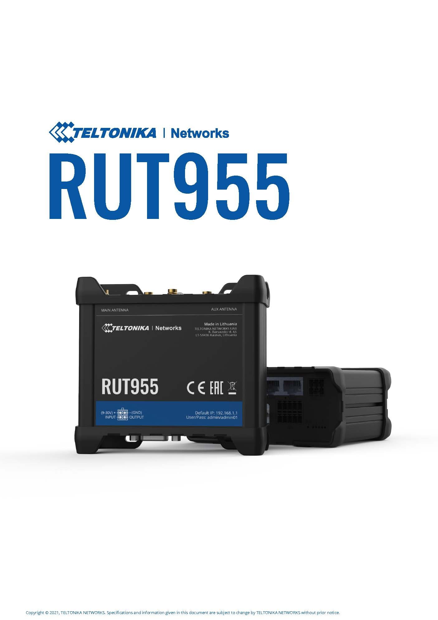TELTONIKA RUT955 LTE 4G Router เราท์เตอร์ 2 ซิม - aimgroup