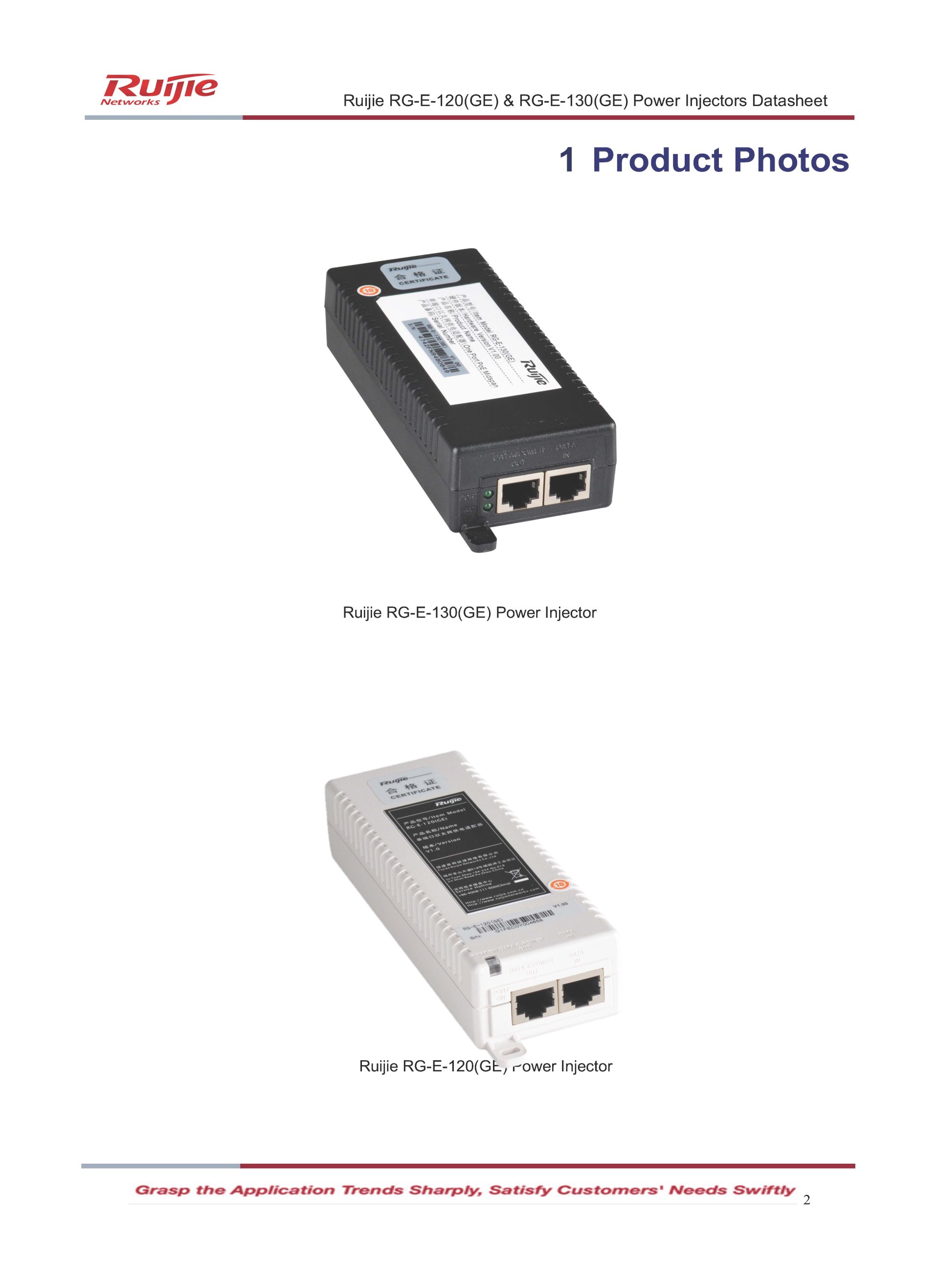 Ruijie RG-E-130(GE) POE Injector : Model : RG-E-130(GE) - aimgroup
