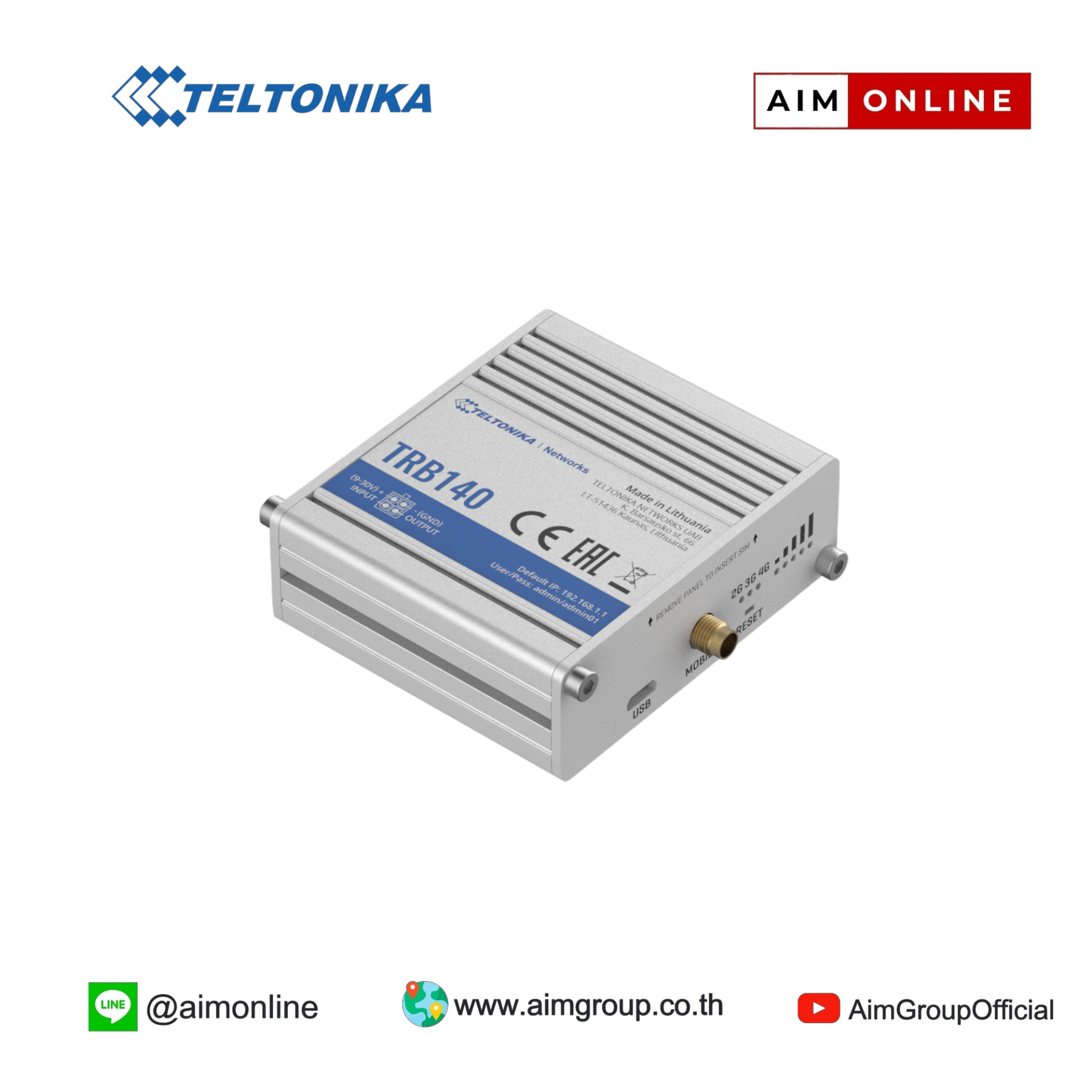 TRB140 INDUSTRIAL RUGGED LTE GATEWAY 4G,3G,2G - aimgroup