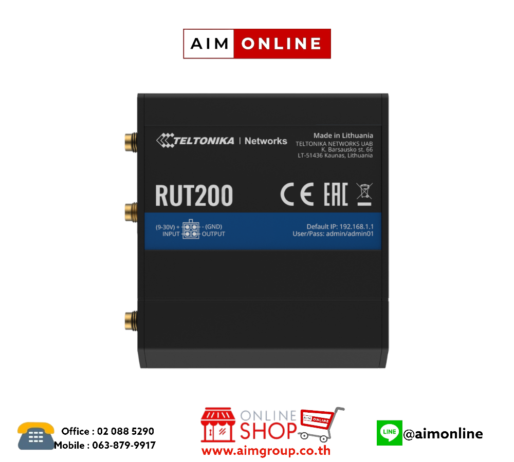 Router 4G รุ่น RUT200 Industrial Cellular ราคาพิเศษ 5,850.- - aimgroup