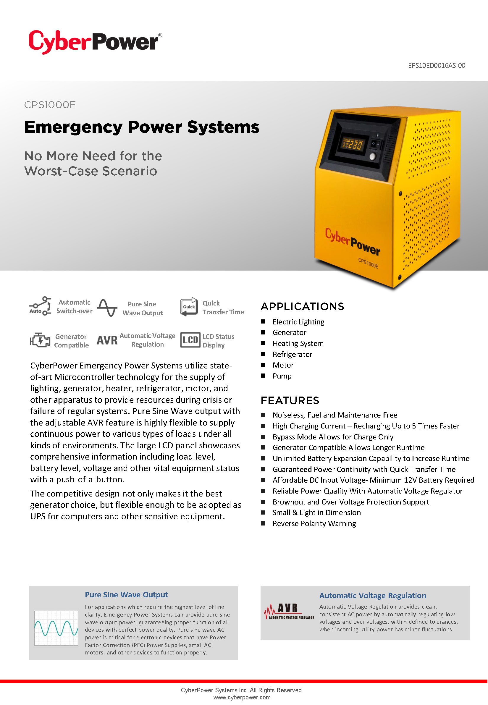 CPS1000E-AS EPS - Emergency Power Systems - aimgroup