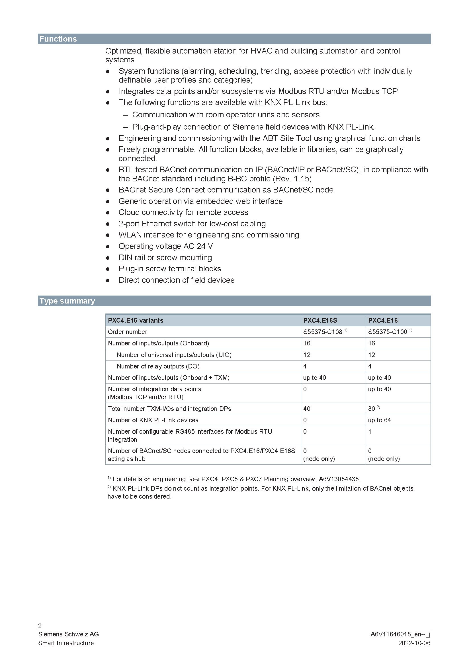 PXC4.E16 Automation Station, 16 Input/Outputs, - aimgroup