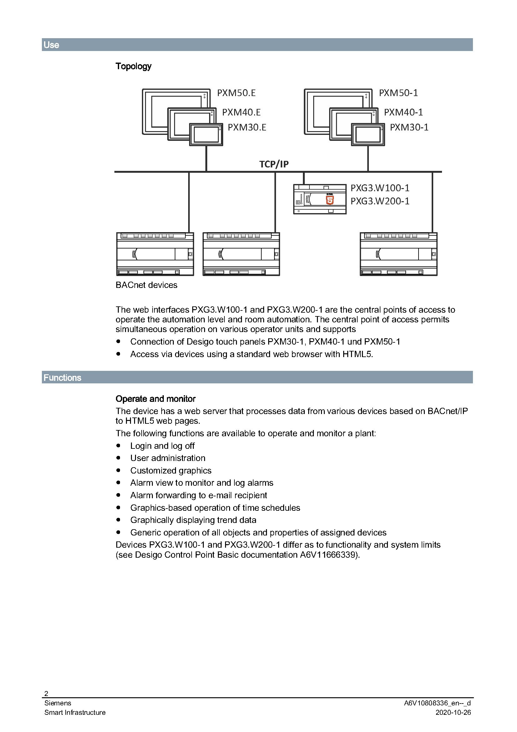 PXG3.W200-1 BACnet/IP Web interface with extended - aimgroup