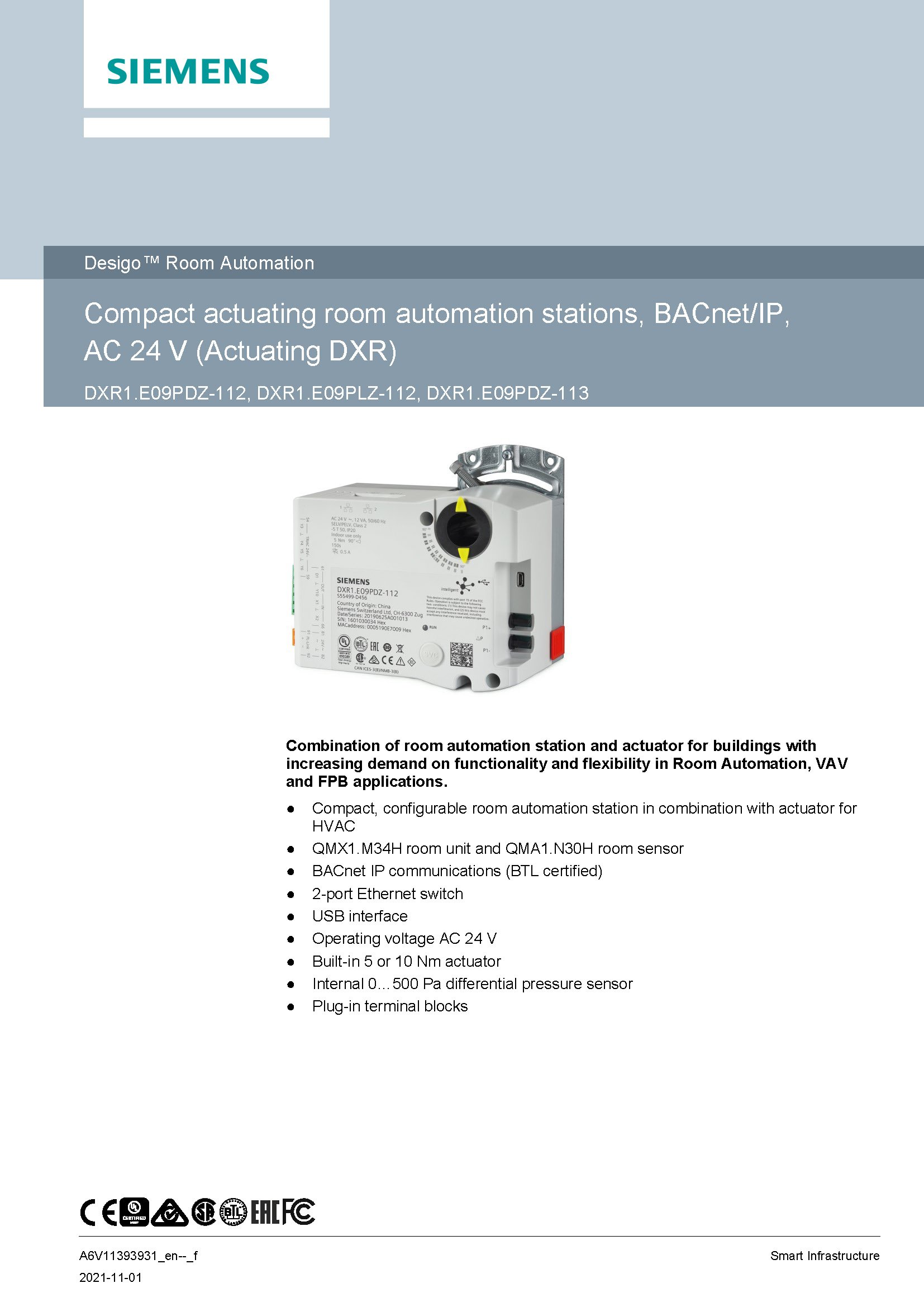 DXR1.E09PDZ Compact, configurable room automation station - aimgroup