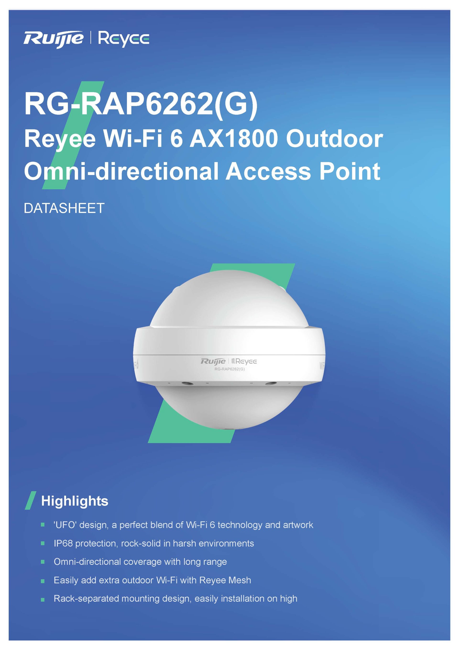 RG-RAP6262(G) Wi-Fi 6 AX1800 Outdoor ราคาพิเศษ 5800 - aimgroup