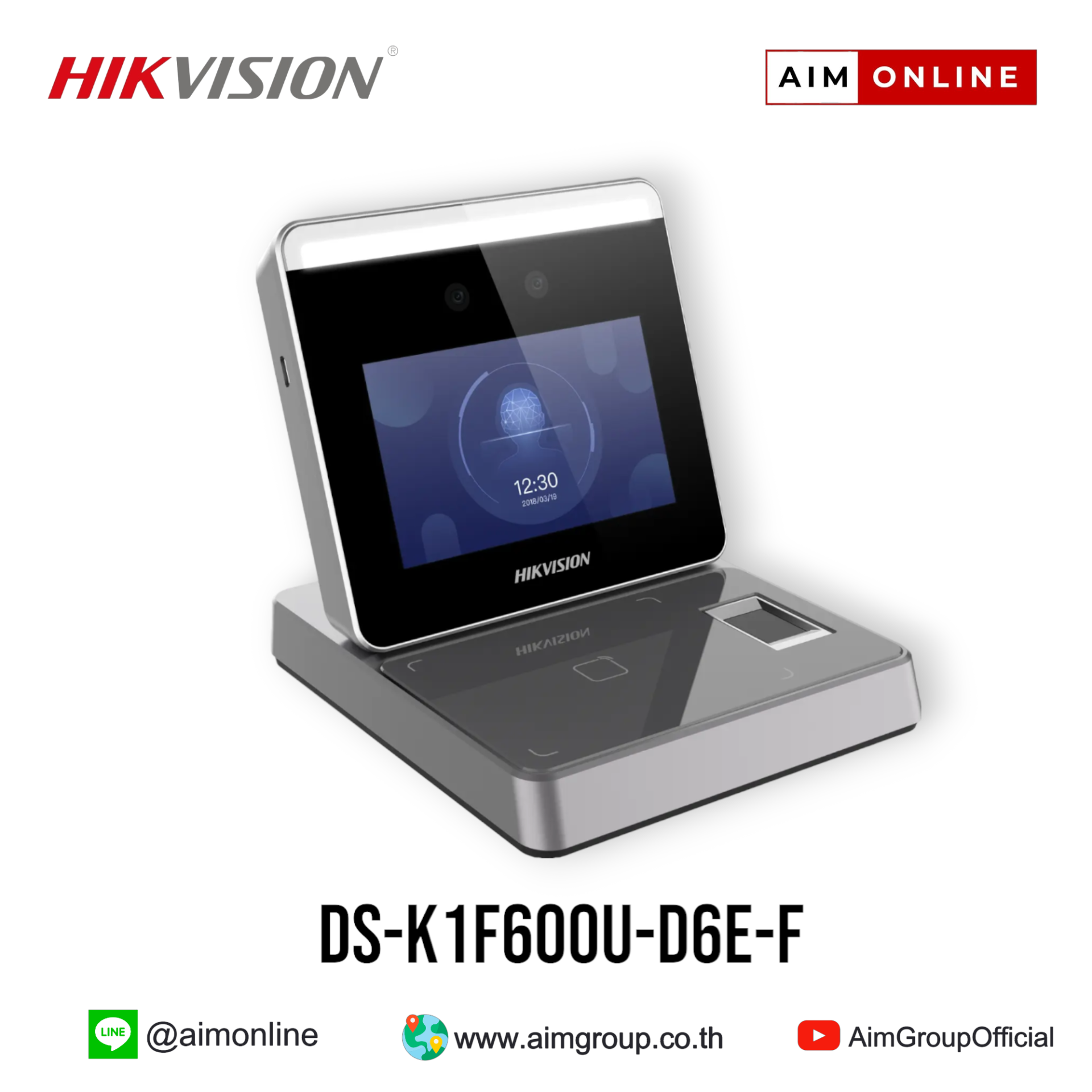 Enrollment Station รุ่น DS-K1F600U-D6E-F ราคา 7,990.- - aimgroup