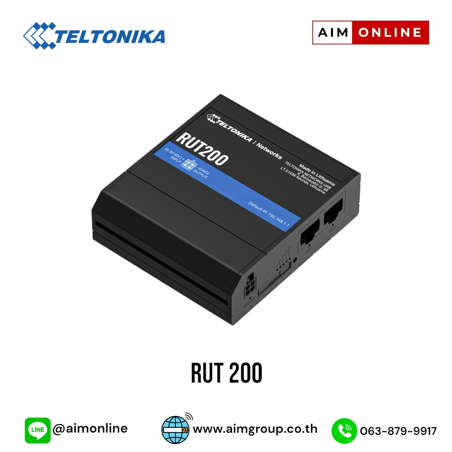 TELTONIKA LTE 4G Router เราท์เตอร์ 2 ซิม รุ่น RUT200 - aimgroup
