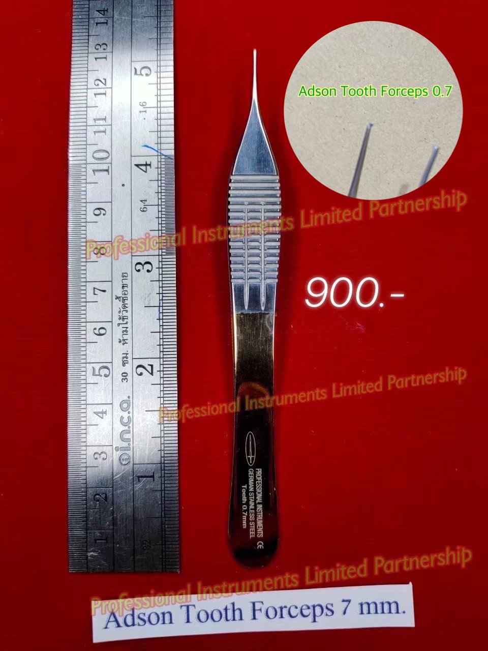 Adson Tooth Forceps 0.7mm-Gold - professionalinstrumentsthailand