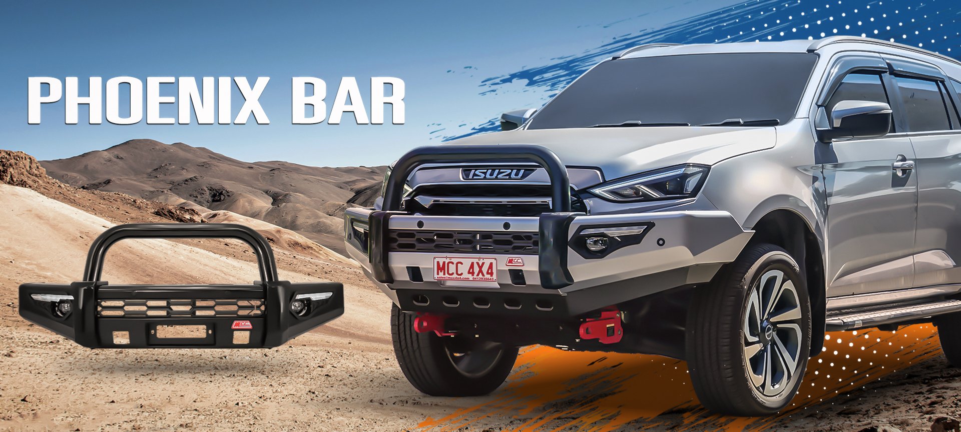 MCC4x4 - กันชนหน้า, กันชนหลัง, กันชนหลังพร้อมที่แขวนยางอะไหล่,บันไดข้าง