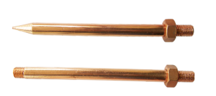 เสาล่อฟ้าทองแดง แท้ 3/4" (Copper Air Terminal Rods) - SRW