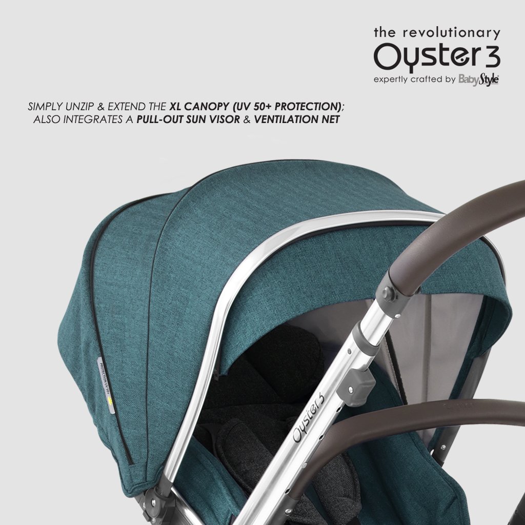 Oyster3 Stroller รถเข็นเด็ก - สี Pebble - babyinstylethailand