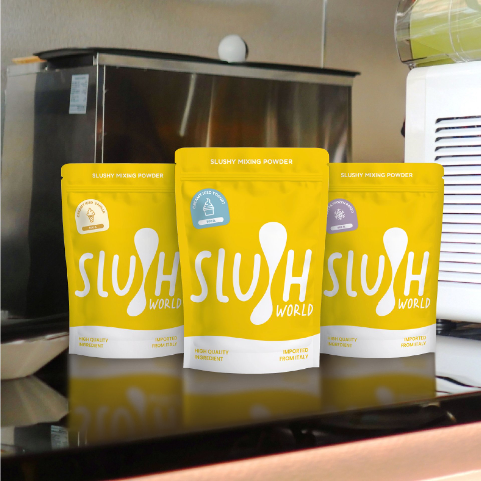 Slush World แบรนที่นำเข้าและจัดจำหน่าย Slush Machine