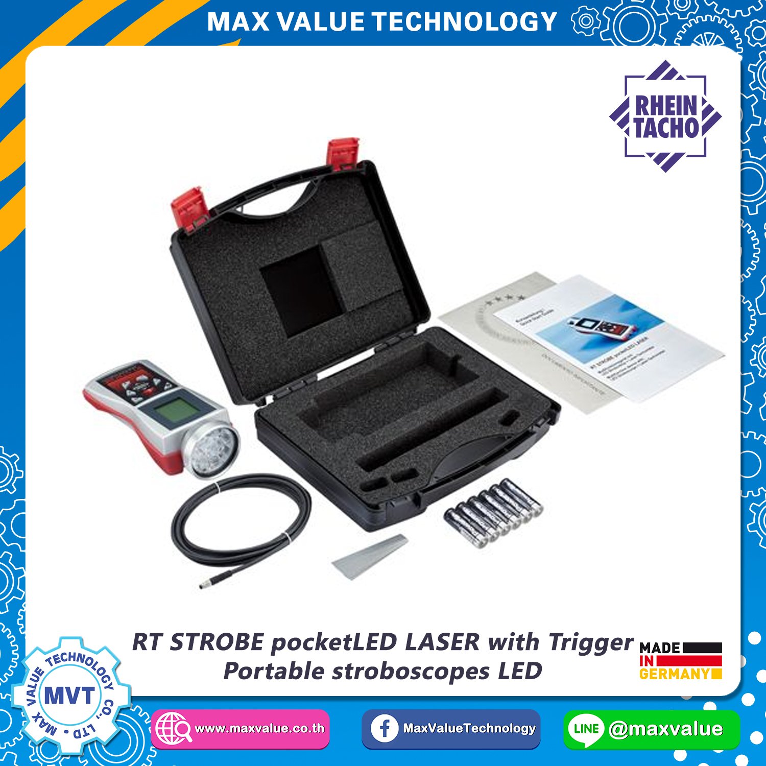 Portable stroboscope RT STROBE pocketLED LASER with Trigger - maxvalue