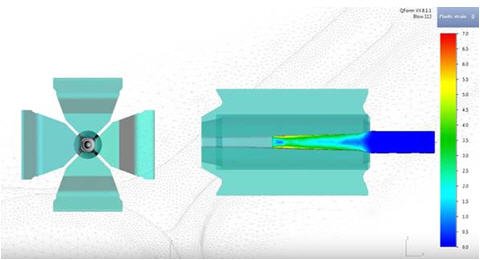Radial forging and Rotary swaging simulation in QForm VX - dtm-thailand