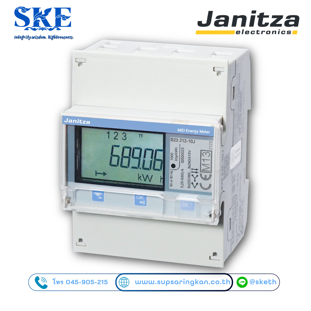 Janitza MID Energy Meters : มิเตอร์วัดไฟ DIN-Rail | B23 & EMD Series ...