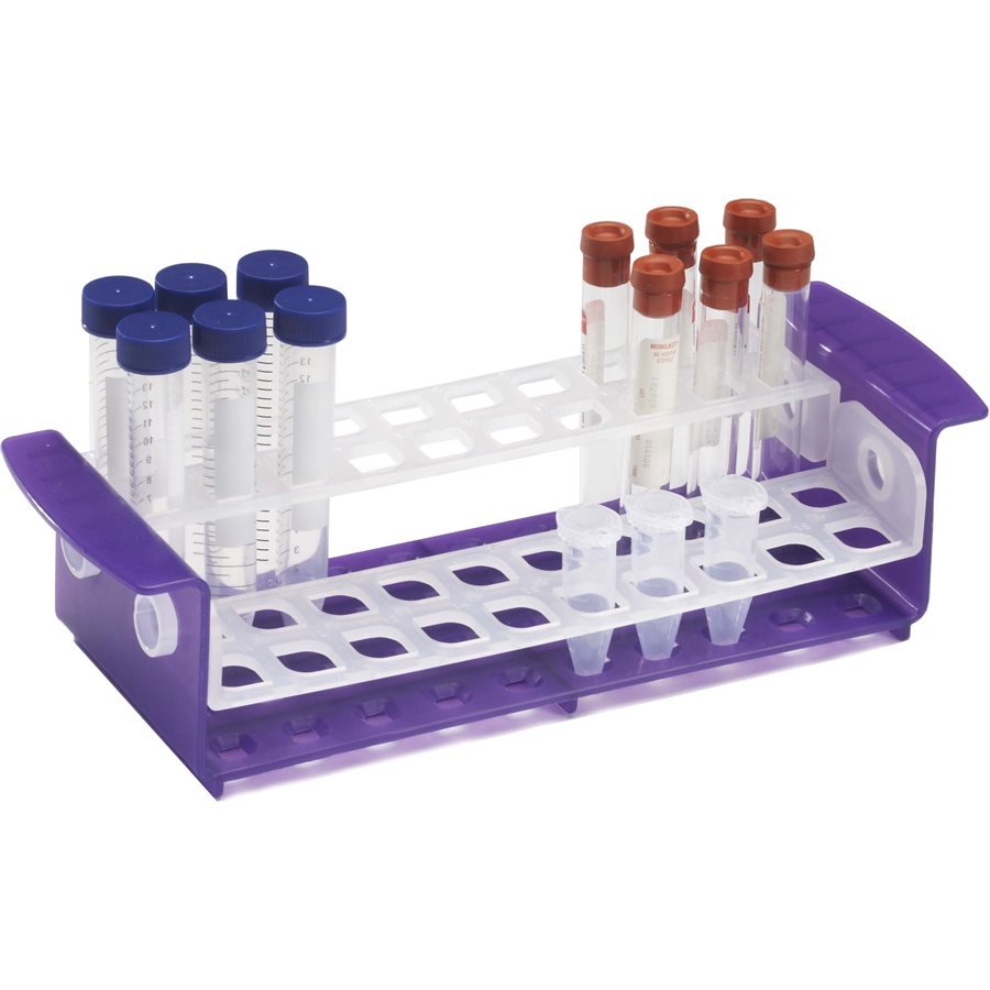 5/15mL/16mm Tube Rack, Rotating Shelves, 40-Place - smartscience