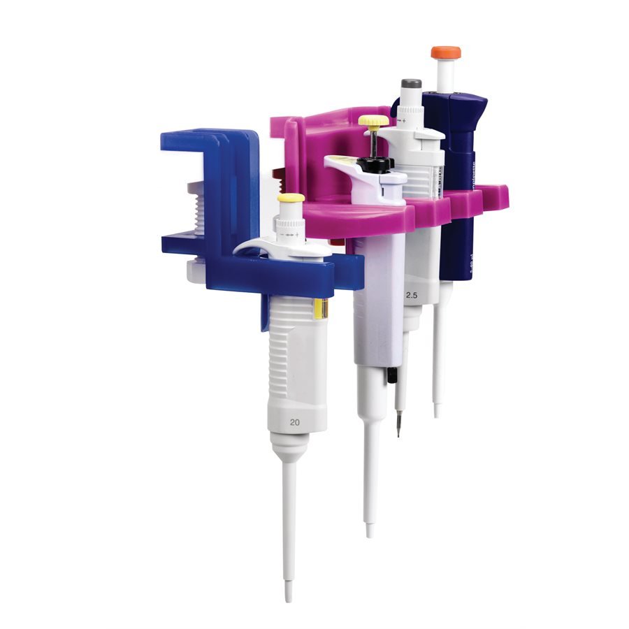 Tri-Clamp-ette® Pipette Holder (holds 3 pipettors), Blue - smartscience