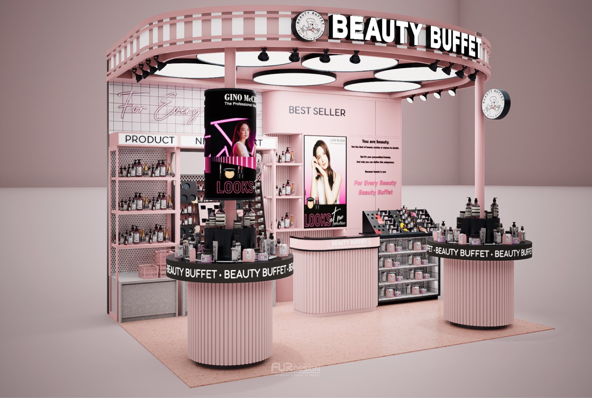 ออกแบบ ผลิต และติดตั้งร้าน : ร้าน Bauety Buffet