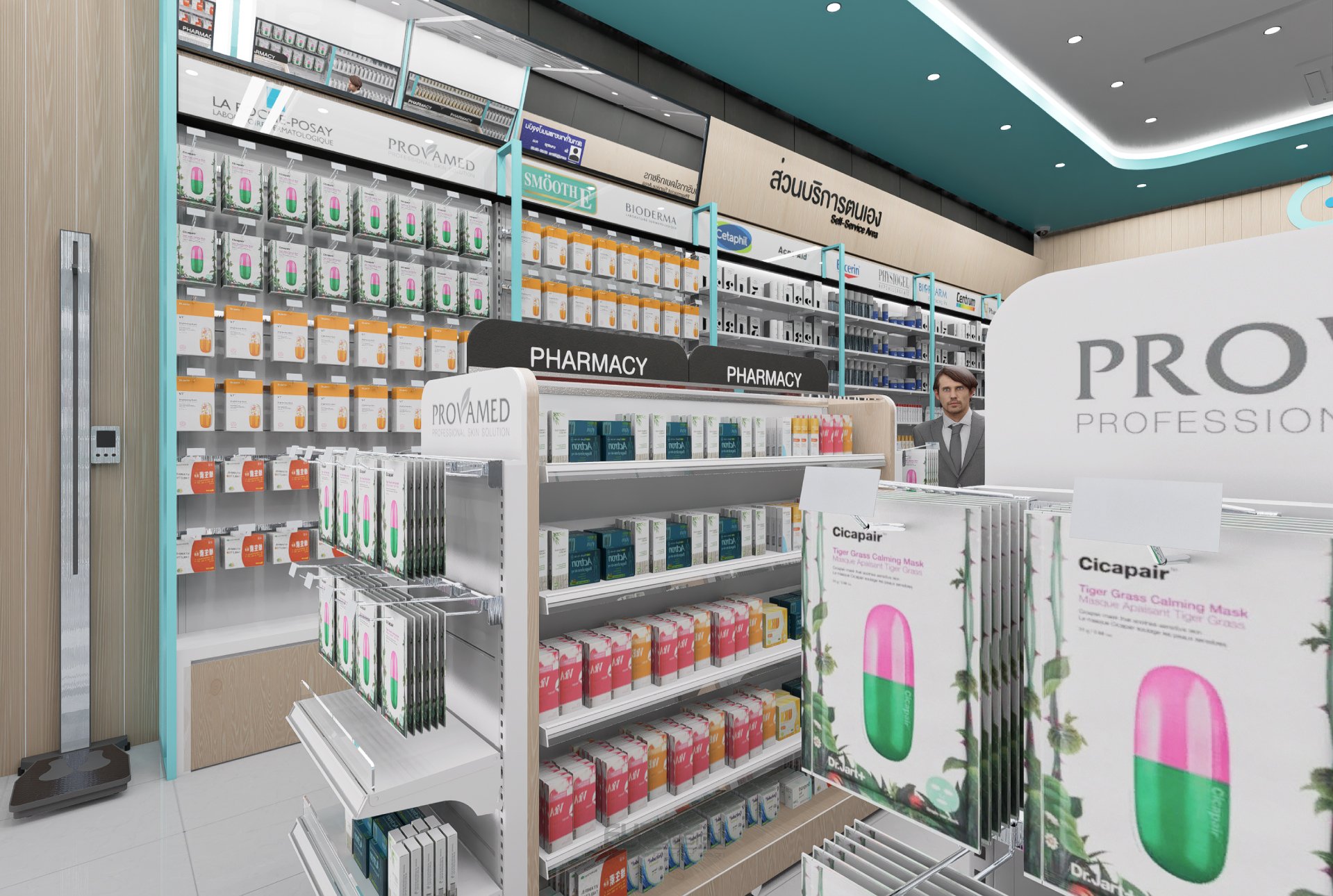 ออกแบบ ผลิต และติดตั้งร้าน : ร้าน Genpharma กทม.